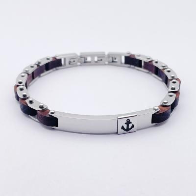 China Stainless steel fashion trend jewelry men's titanium steel bracelet for sale
