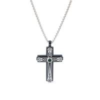 China Minimalist men's cross pendant hip-hop niche trend personalized stainless steel necklace for sale