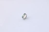 China European and American Micro Glazed Great Wall Pattern Personalized Titanium Steel Ring for Men and Women for sale