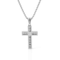 China High quality non fading diamond cross pendant, light luxury fashion long necklace for men for sale