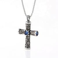 China Explosive retro stainless steel cast cross zircon punk trendy new pendant for sale