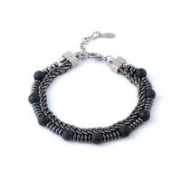 China Masculine Chain Bracelet with Unique Gallstone Embellishment Eye-Catching Visual Appeal and Durability for sale