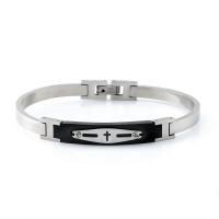 China Fashionable stainless steel buckle bracelet design, simple titanium steel hot selling men's bracelet for sale