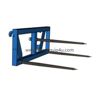China Farm Machinery Euro Hitch 3 Prong Bale Spear , Tractor Implements Attachment for sale