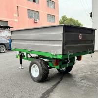 China Tractor Tow Behind 2 Wheel Hydraulic Tipper Trailer 0.5ton 500kgs for sale