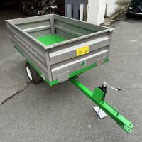China Tractor Tow Behind 2 Wheel Hydraulic Tipper Trailer 0.5ton 500kgs for sale