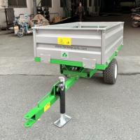 China Tractor Tow Behind 2 Wheel Hydraulic Tipper Trailer 0.5ton 500kgs for sale