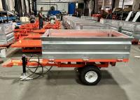 China Tractor Tow Behind 2 Wheel Hydraulic Tipper Trailer 0.5ton 500kgs for sale