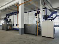 China 60KW Natural Gas Heating Continuous Textile Steamer Machine 600m Content for sale