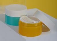 China 100ml PET Plastic Cosmetic Jar with White Lid for Cream Eye Mask Face Cream for sale