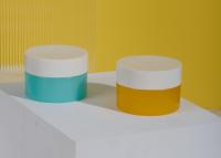 China 100ml PET Plastic Cosmetic Jar with White Lid for Cream Eye Mask Face Cream for sale