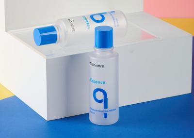China 80ml HDPE Frosted Plastic Bottle Toner Cleansing Water with Blue Cap for sale