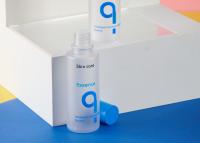 China 80ml HDPE Frosted Plastic Bottle Toner Cleansing Water with Blue Cap for sale