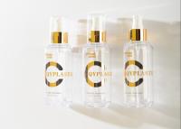 China Transparent Thick Wall Plastic PET Bottle With Gold Sprayer Cap for sale