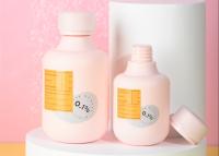 China Pink Cap 180ml 350ml Round Plastic Toner Bottle For Water for sale