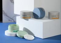 China Thick Wall Plastic Cosmetic Jars Matt With Disc Spoon 100ml Face Cream Packaging for sale