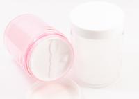 China 300ml Clear Plastic Hair Mask Jar Double Wall Cylinder PET ABS with Lid for sale