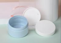 China Blue Frosted Printing Face Mask Plastic Cosmetic Jars 250ml with Lids for sale