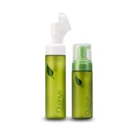China 100ml 120ml Green Frosted PET Plastic Foam Bottle with Foam Pump for Foam Cleanser for sale