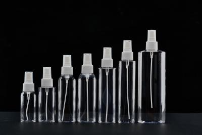 China Square 300ml Plastic Cosmetic Bottles With Sprayer Cleansing Water Toner for sale