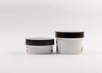 China PP Plastic Baby Cream Jar 100ml 200ml with Black Cap Custom Label Printing for sale