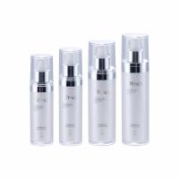 China Luxury Golden Empty Serum Bottles 30ml 60ml Double Wall Lotion Bottle with Transparent Lid for sale