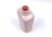 China Square Frosted HDPE Plastic Lotion Bottle 610ml for Body Wash Shampoo with Pump for sale