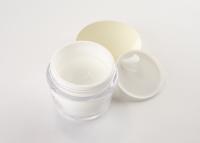 China Double Wall Empty Cosmetic Jar Thick Wall With Disc Gold Color 30ml 50ml for sale