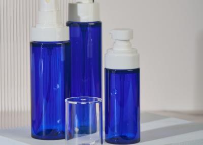 China Blue Thick Wall PET Eye Serum Bottle with Lotion Pump 30ml 50ml for sale