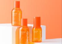 China Orange Empty 80ml 120ml Lotion Bottle Cosmetic Packaging With Plastic Cap for sale