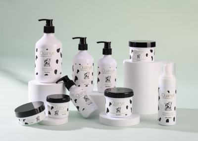 China Round PET Plastic Milk Body Wash Bottle 200ml 300ml with Lotion Pump for sale