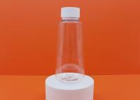 China Transparent PET Plastic Cosmetic Bottles 200ml 350ml with White ABS Cap for sale