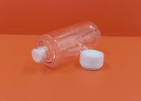 China Transparent PET Plastic Cosmetic Bottles 200ml 350ml with White ABS Cap for sale