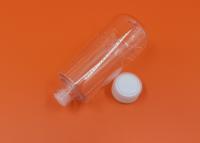 China Transparent PET Plastic Cosmetic Bottles 200ml 350ml with White ABS Cap for sale