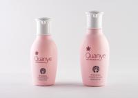 China 200ml PET PCR Plastic Cosmetic Bottle Matte Pink Finish White ABS Cap for sale