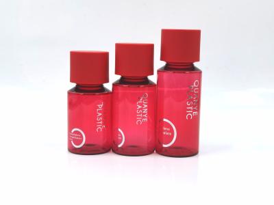 China 100ml Plastic Cosmetic Bottles Matted Ref Double Wall Cap Silver Hot Stamping Logo for sale