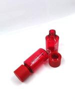 China 100ml Plastic Cosmetic Bottles Matted Ref Double Wall Cap Silver Hot Stamping Logo for sale