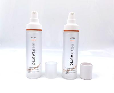 China Luxury Thick Wall PET Face Serum Plastic Cosmetic Bottle 150ml with Lotion Pump for sale