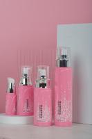 China Orange Empty 80ml 120ml Lotion Bottle Cosmetic Packaging With Plastic Cap for sale