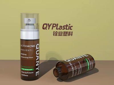 China Amber PET Thick Wall Face Serum Bottle 100ml with Lotion Pump Cap for sale