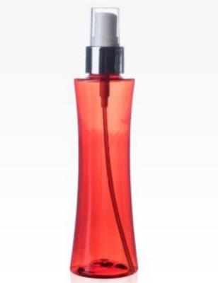 China Red PET Plastic Toner Water Bottle 150ml with Silver Sprayer Lid OEM Custom for sale