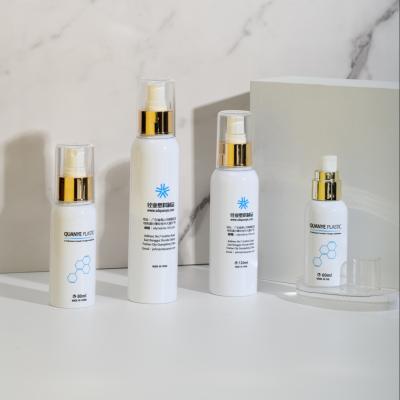 China Boston Round PET Plastic Cosmetic Bottle 100ml Skin Care Container Packaging for sale