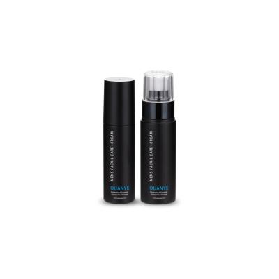 China Matted Finished Black Round Bottle 100ml With ABS Cap Face Cream Lotion Pump for sale