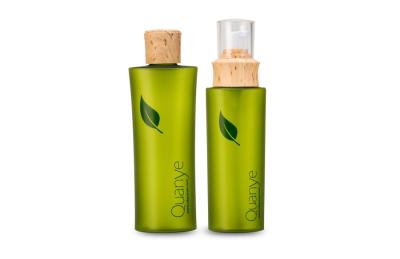 China Eco-Friendly Custom Cosmetic Pump Bottles with Wooden Cap - 30ml to 240ml Capacity Options for sale