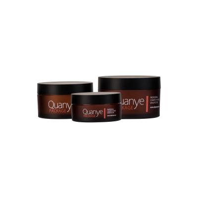 China Amber Plastic Cosmetic Jars with Lids 30ml to 200ml for Skin Care Hair Care for sale