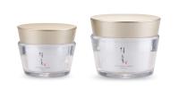 China 20ml 50ml Plastic Cosmetic Jars Set QY-J016 with PP SAN Material for Cream Lotion Packaging for sale