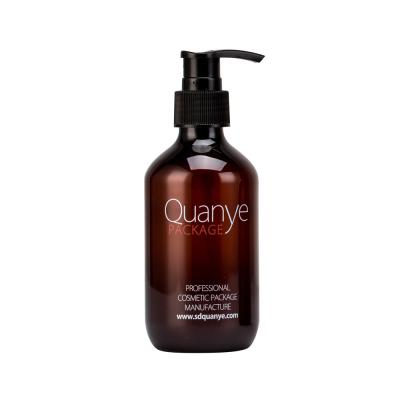 China Hot Stamping Cosmetic Pump Bottle Set 50-500ml with 0.35ml Discharge Rate - PET Amber Shampoo Bottles for sale