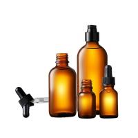 China Amber Cosmetic Bottles 10ml 50ml Screw Cap UV Protection for Skincare Essential Oils Perfumes for sale