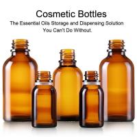 China Amber Cosmetic Bottles 10ml to 100ml Screw Cap Essential Oil Storage for sale