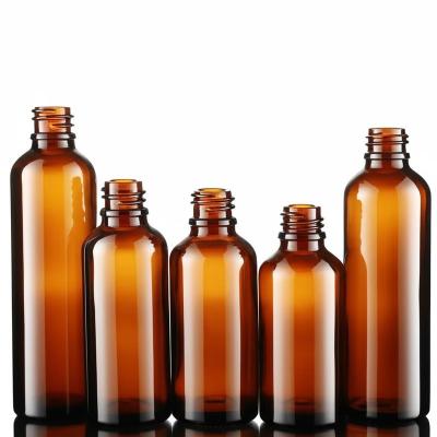 China Amber Screw Cap Cosmetic Bottles 10ml 50ml for Perfumes Essential Oils Skincare for sale